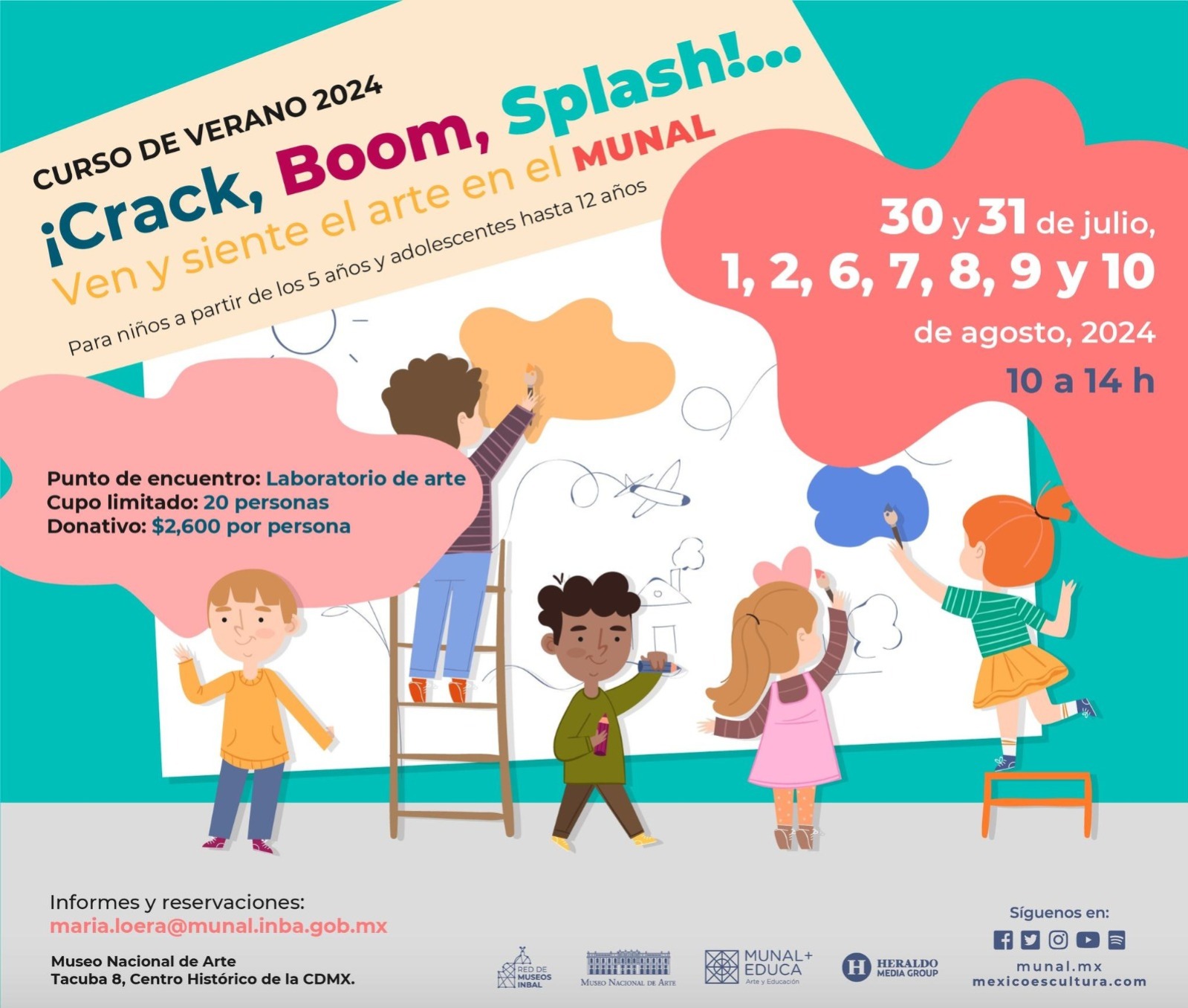 ¡Crack, Boom, Splash!, curso de verano donde niñas y niños ...