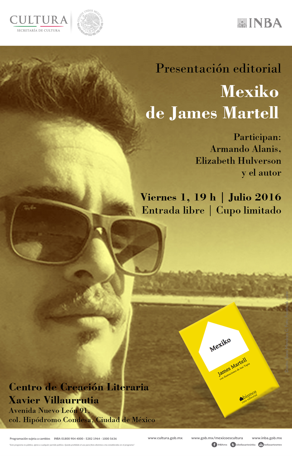Bol. 831 James Martell presentará su novela experimental Mexiko ...