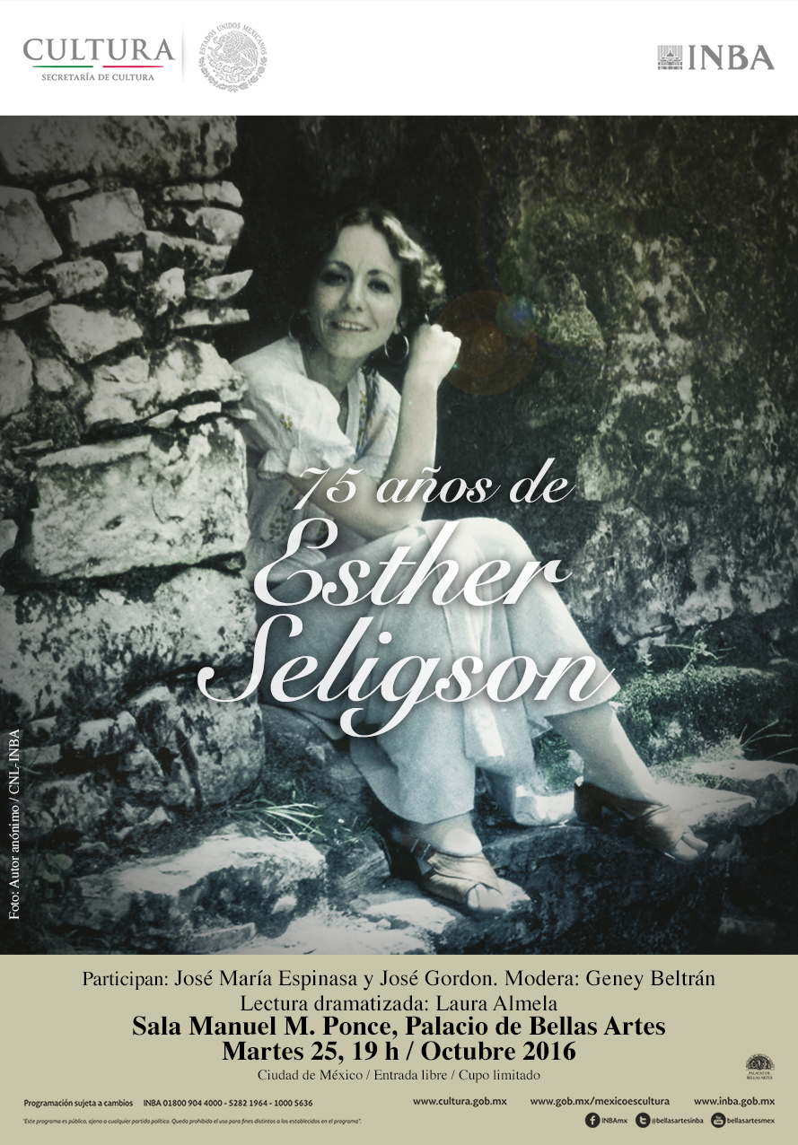 Bol. 1432 Recordarán en Bellas Artes a la escritora Esther Seligson a ...